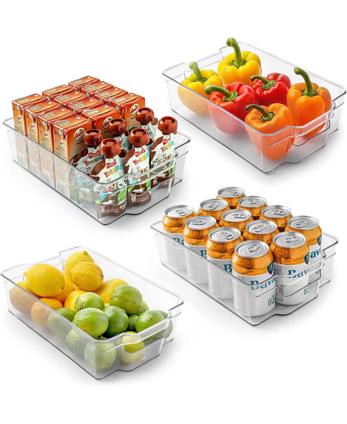 Click here for 4 Pack Large Clear Fridge Organizers and Storage -... prices