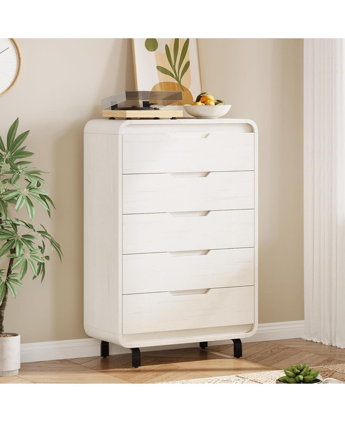 Click here for gaomon 5-Drawer Dresser  48 Tall Modern Wooden Sto... prices