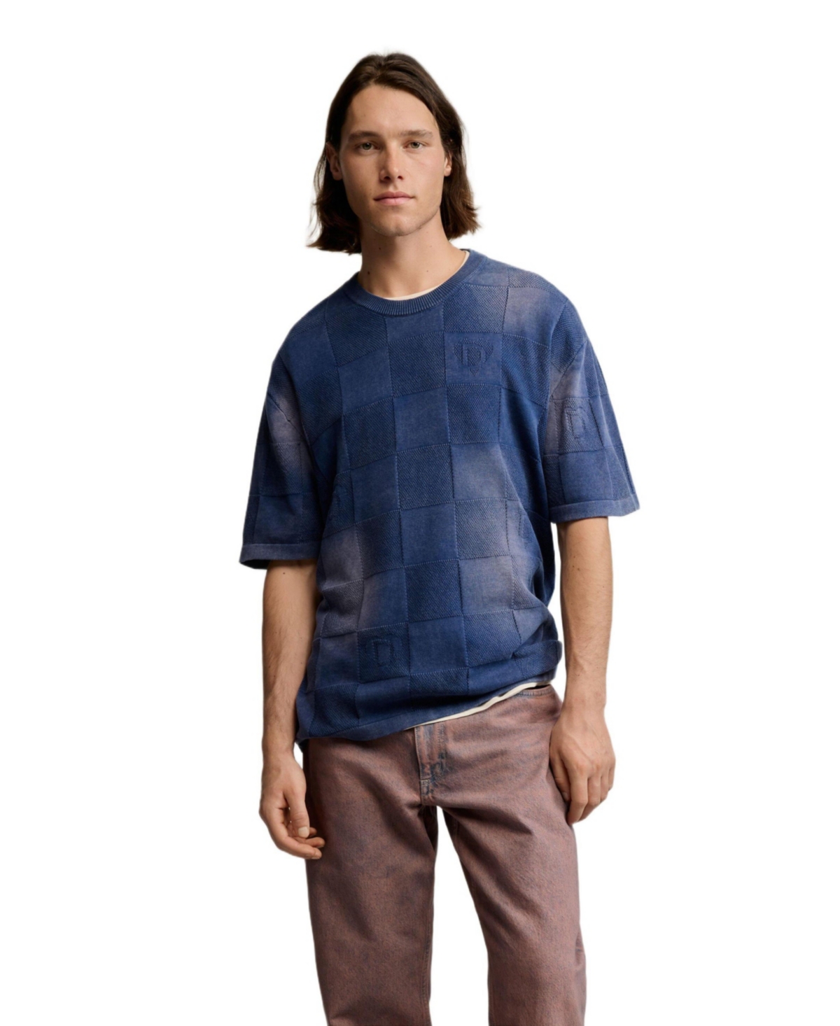 Click here for Desigual Mens Washed-effect T-shirt - Blue prices
