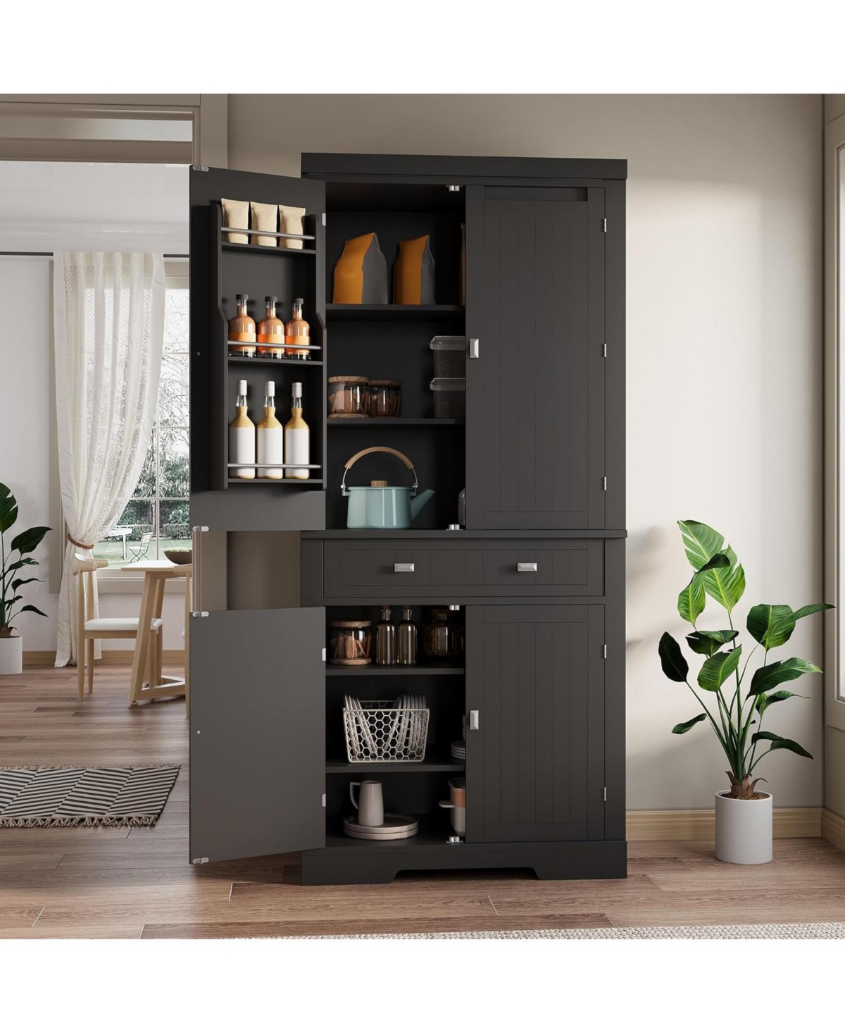 Click here for gaomon 72" Kitchen Pantry Cabinet with Drawer... prices