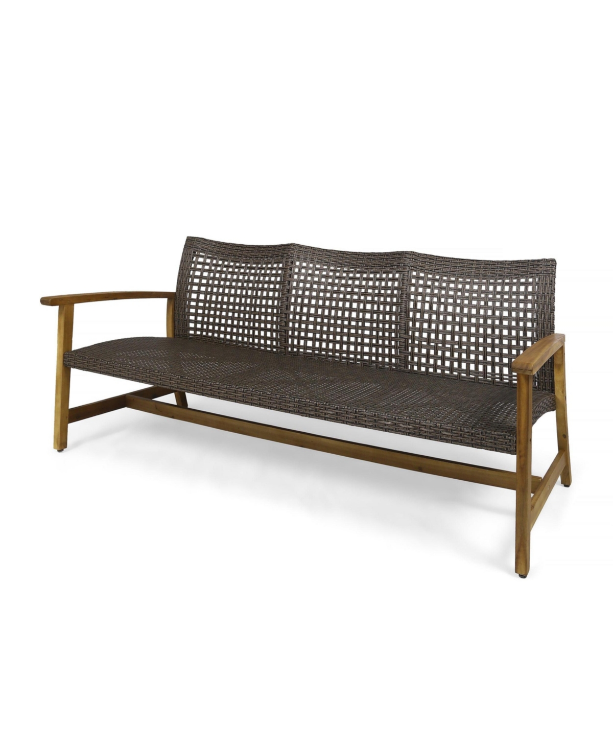 Click here for Flynama Acacia Wood Wicker Outdoor Sofa 3-Seater P... prices