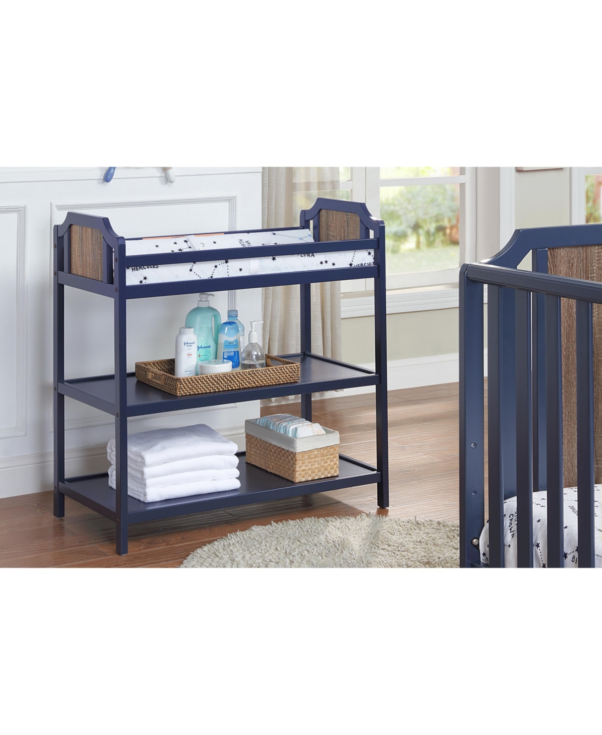 Click here for Flynama Modern Changing Table Midnight Brownstone... prices