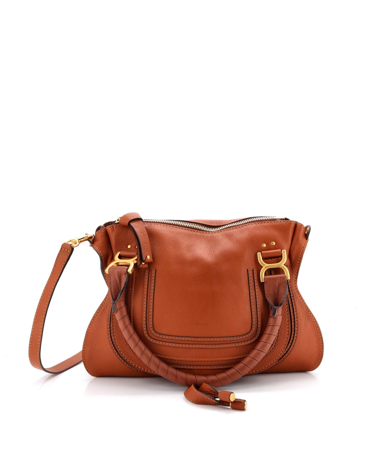 Click here for Pre-Owned Chloe Medium Marcie Satchel Leather - Br... prices