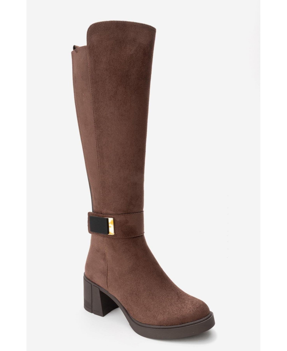 Click here for Prologue Shoes Moreni Stretch Buckle Block Heel Kn... prices
