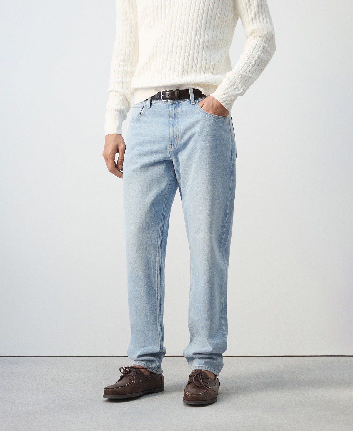 Click here for Mango Mens Bob Regular-Fit Jeans - Bleach Blue prices