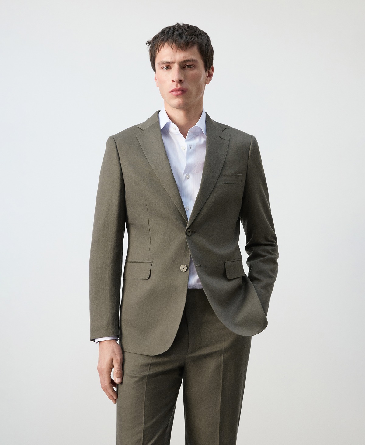 Click here for Mango Mens Amalfi Slim Fit Suit Jacket - Khaki prices