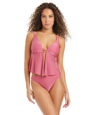 Click here for Bar Iii Fly Away Tankini Hipster Bottoms V Neck Ta... prices