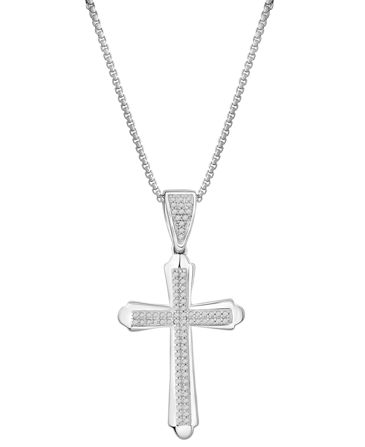 Click here for Macys Mens Diamond Cross Pendant Necklace (1/4 ct.... prices