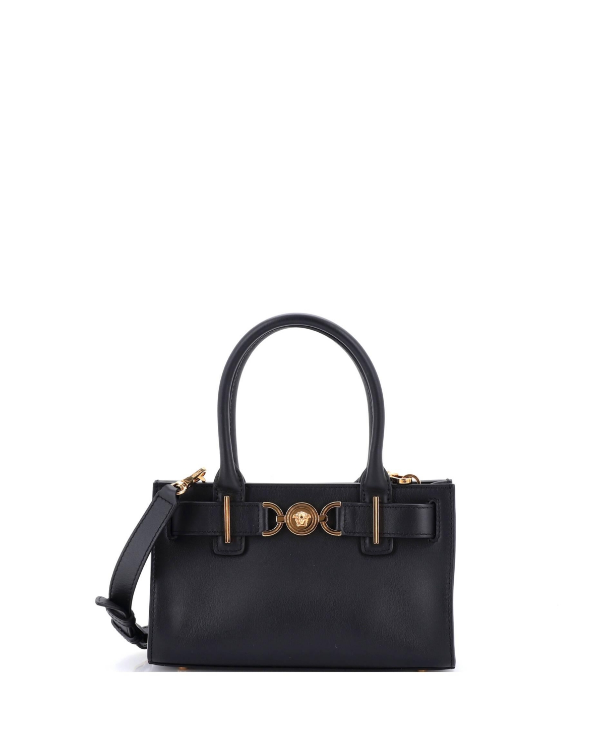 Click here for Pre-Owned Versace Small Medusa 95 Tote Leather - B... prices