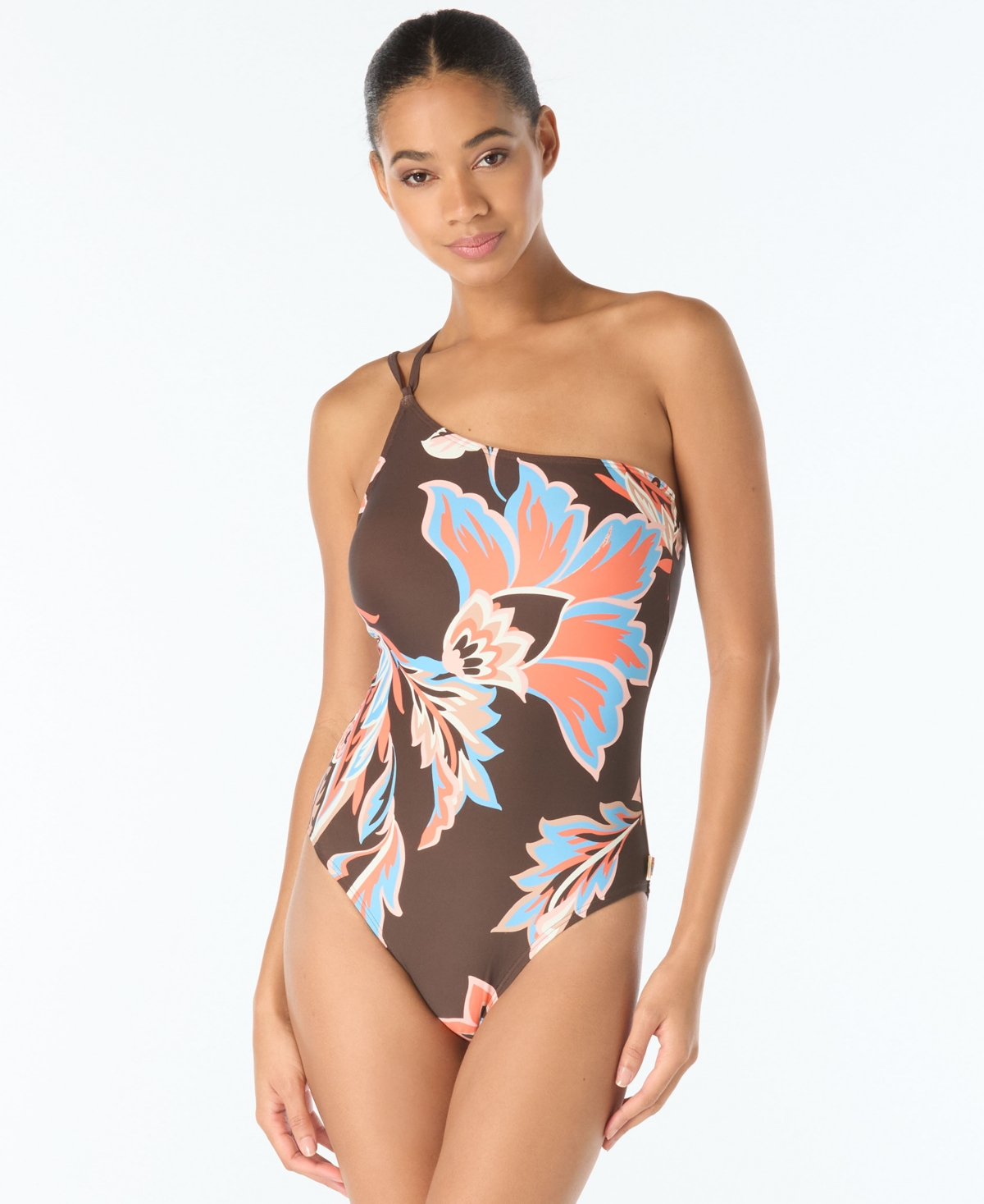 Click here for Vince Camuto Womens One-Shoulder One-Piece Swimsui... prices