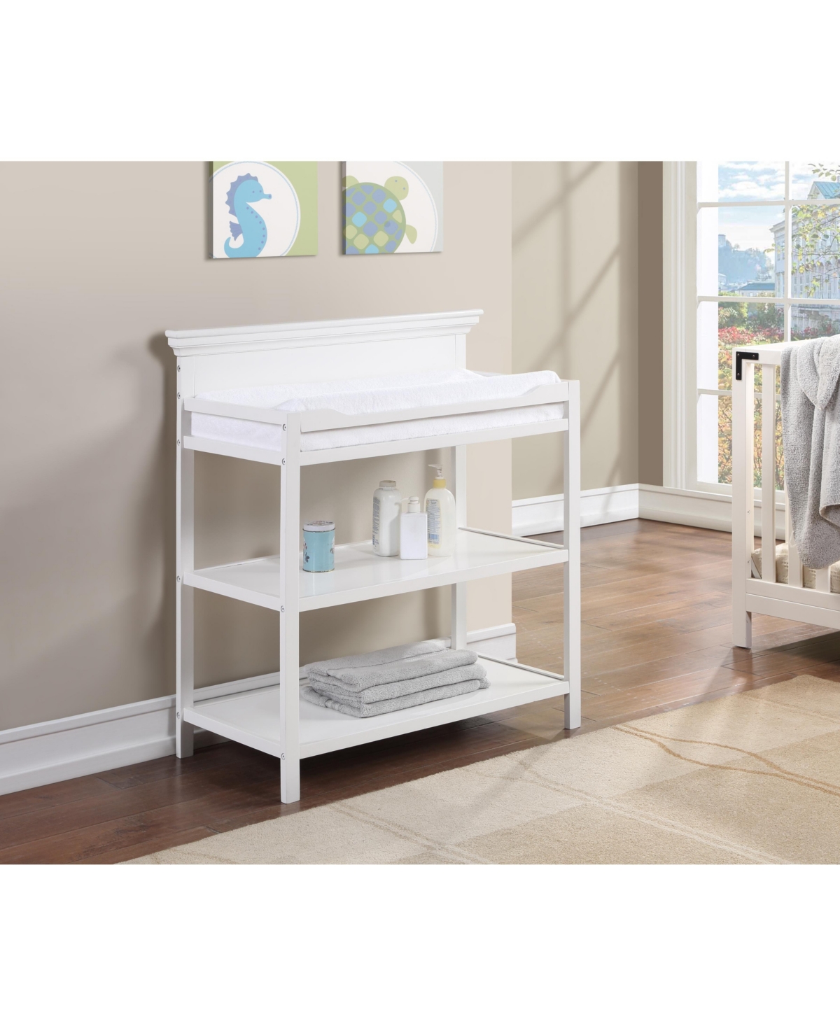 Click here for Flynama Modern Changing Table with Two Shelves and... prices