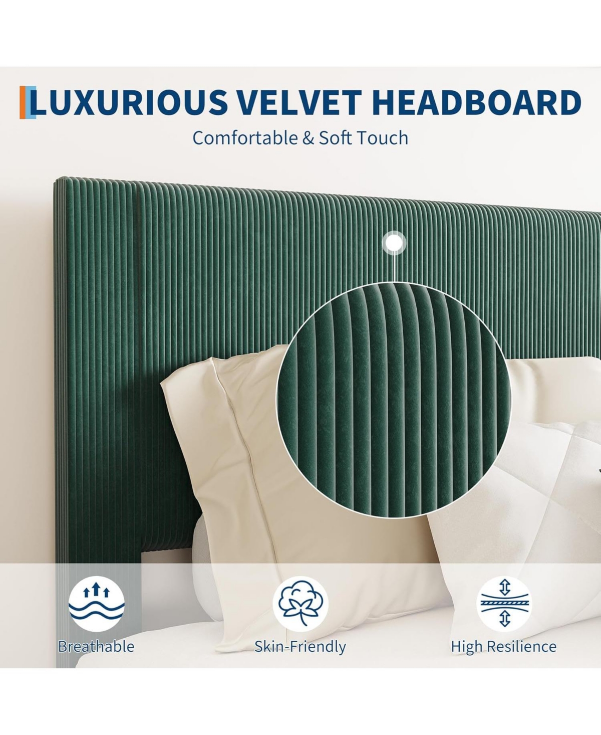 Click here for gaomon Queen Upholstered Platform Bed Fabric Headb... prices