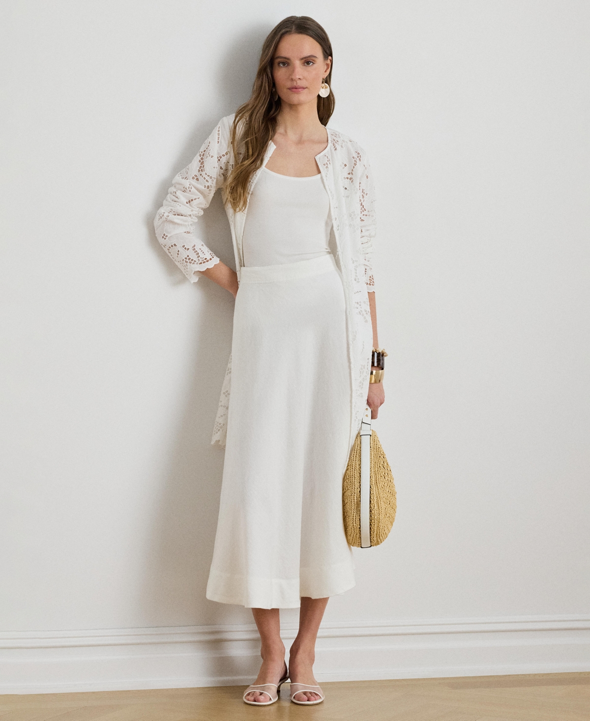 Click here for Lauren Ralph Lauren Womens Paisley-Eyelet Tunic Ja... prices