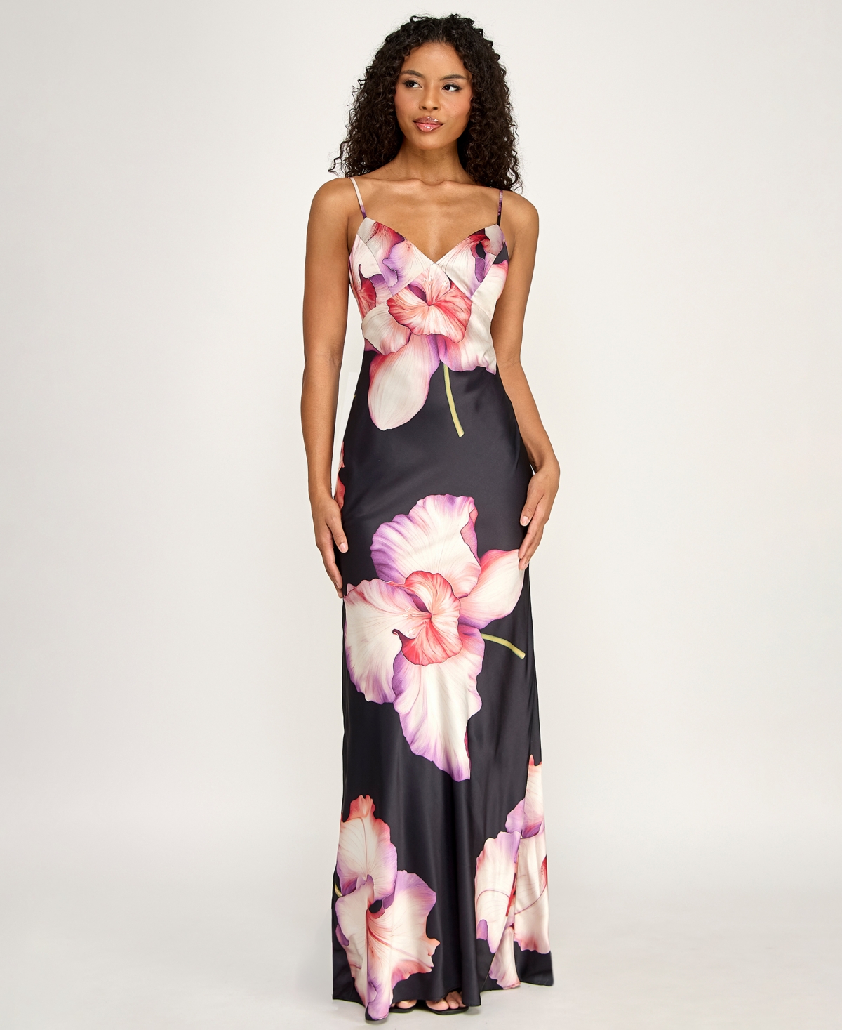 Click here for Seni & Cade Womens Large Floral Printed V-Neck Sli... prices