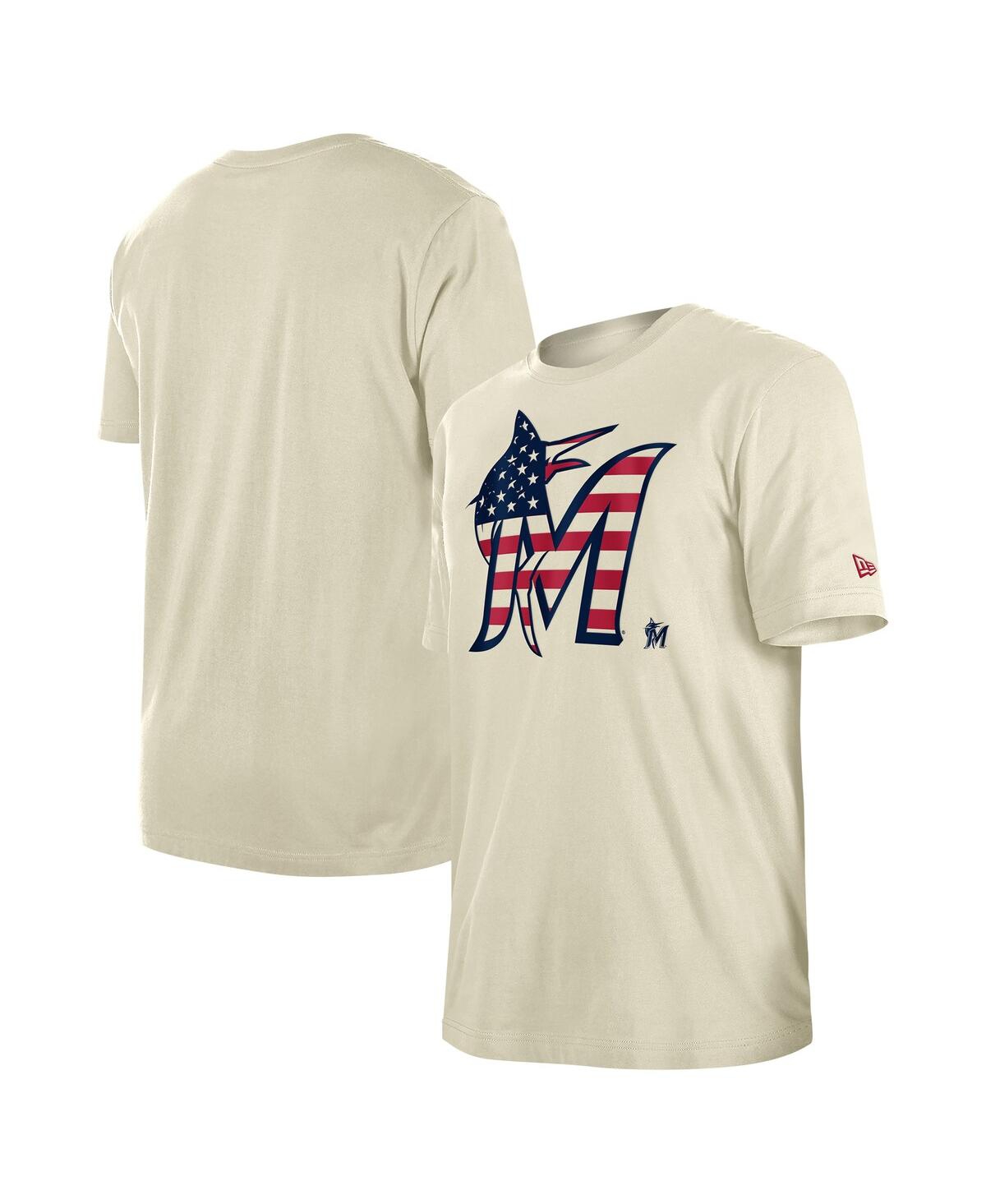 Click here for New Era Mens Cream Miami Marlins Americana Flag Fi... prices