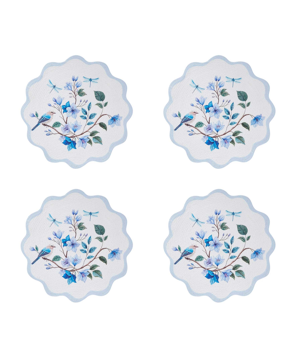 Click here for Avanti Bluebird Woven Braided Round Placemats  Set... prices