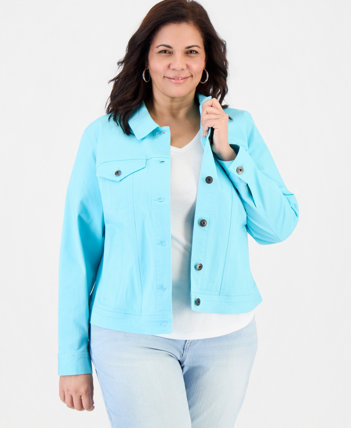 Click here for Style & Co Plus Size Denim Jacket  Created for Mac... prices
