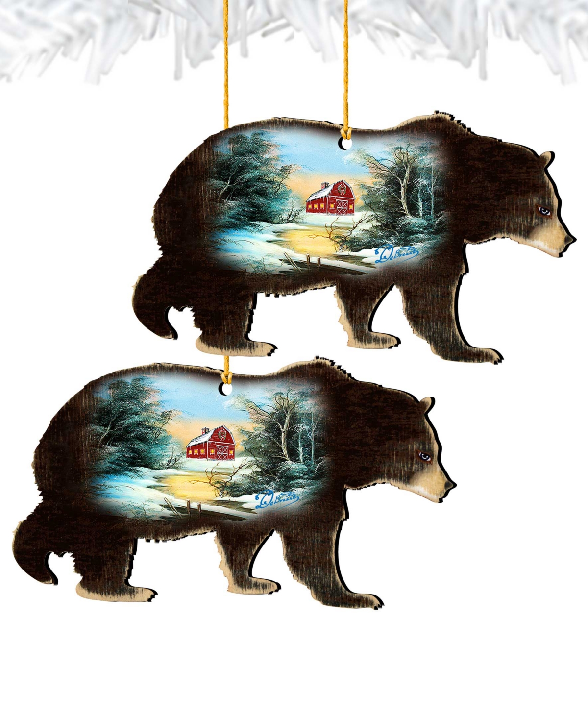 Click here for Designocracy Bear Holiday Ornaments  Set of 2 - Mu... prices