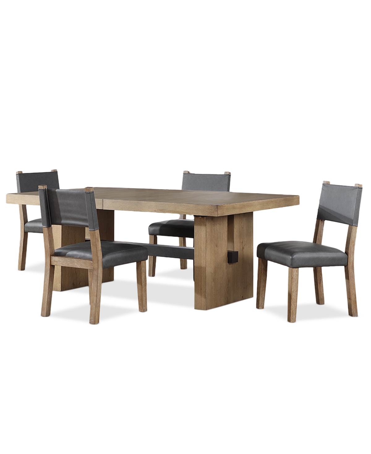 Click here for Macai 5-Pc. Wood Dining Set (Rectangular Table + 4... prices