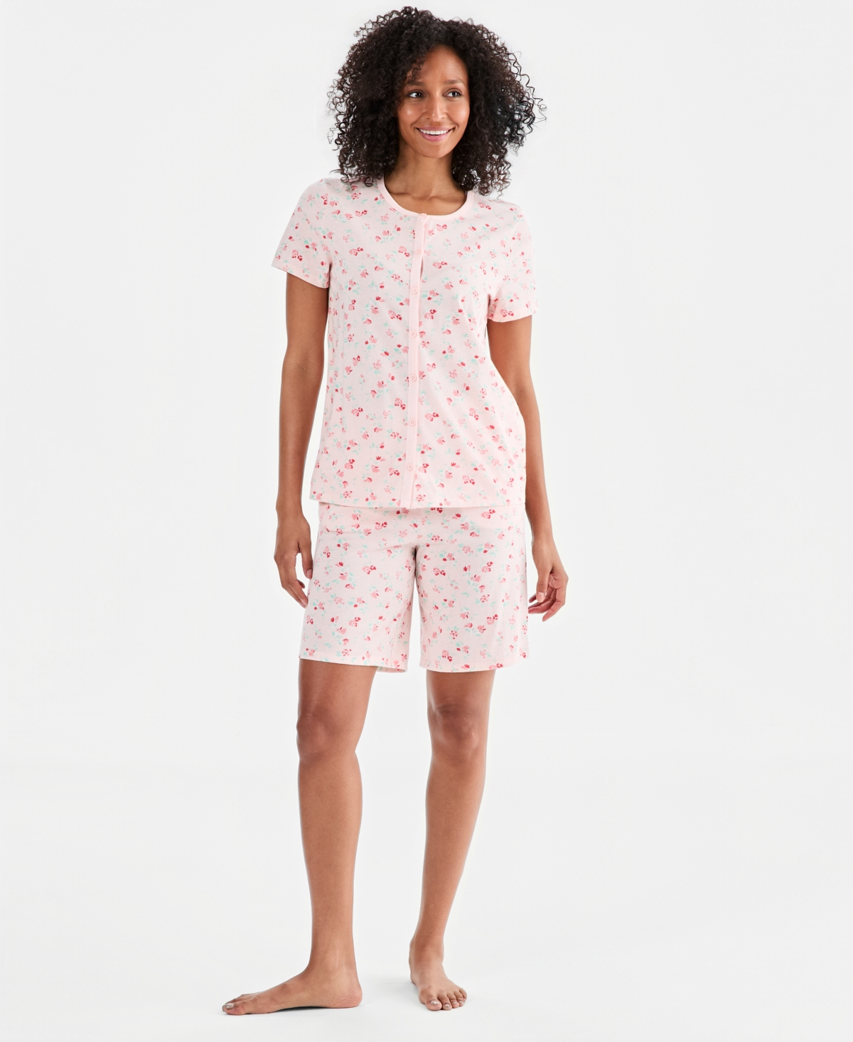 Click here for Charter Club Womens 2-Pc. Cotton Bermuda Short Paj... prices
