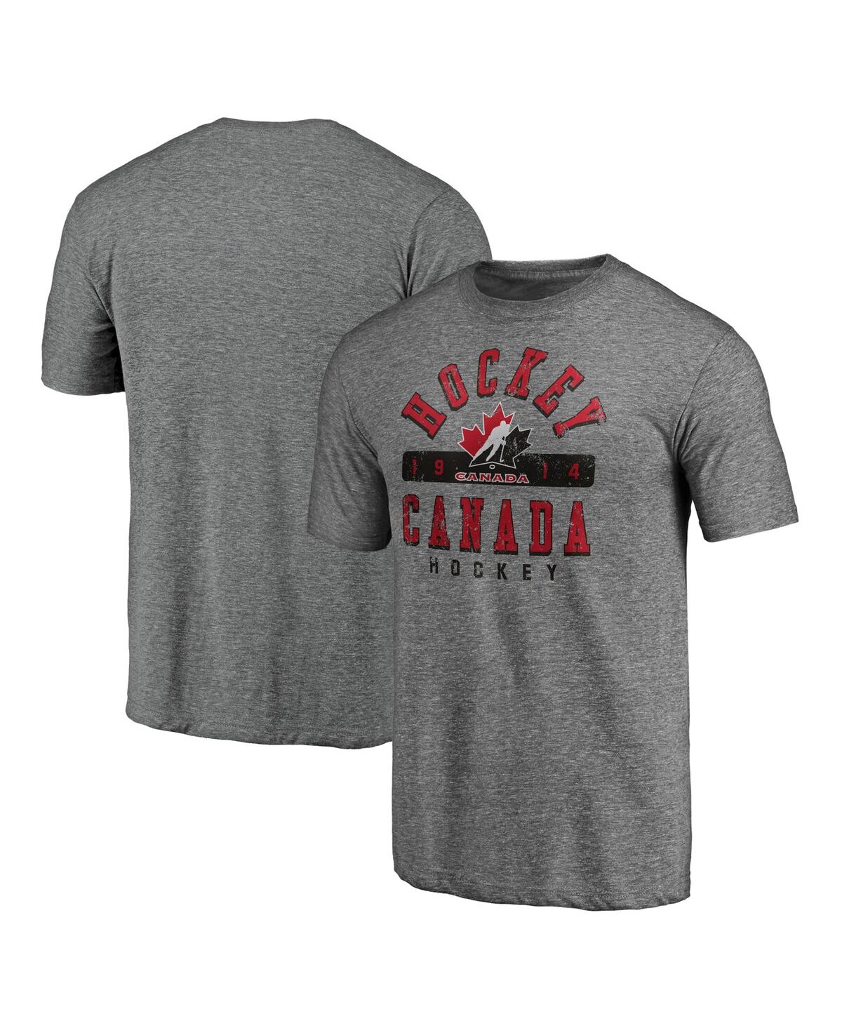 Click here for Fanatics Mens Heather Gray Hockey Canada Drop the... prices