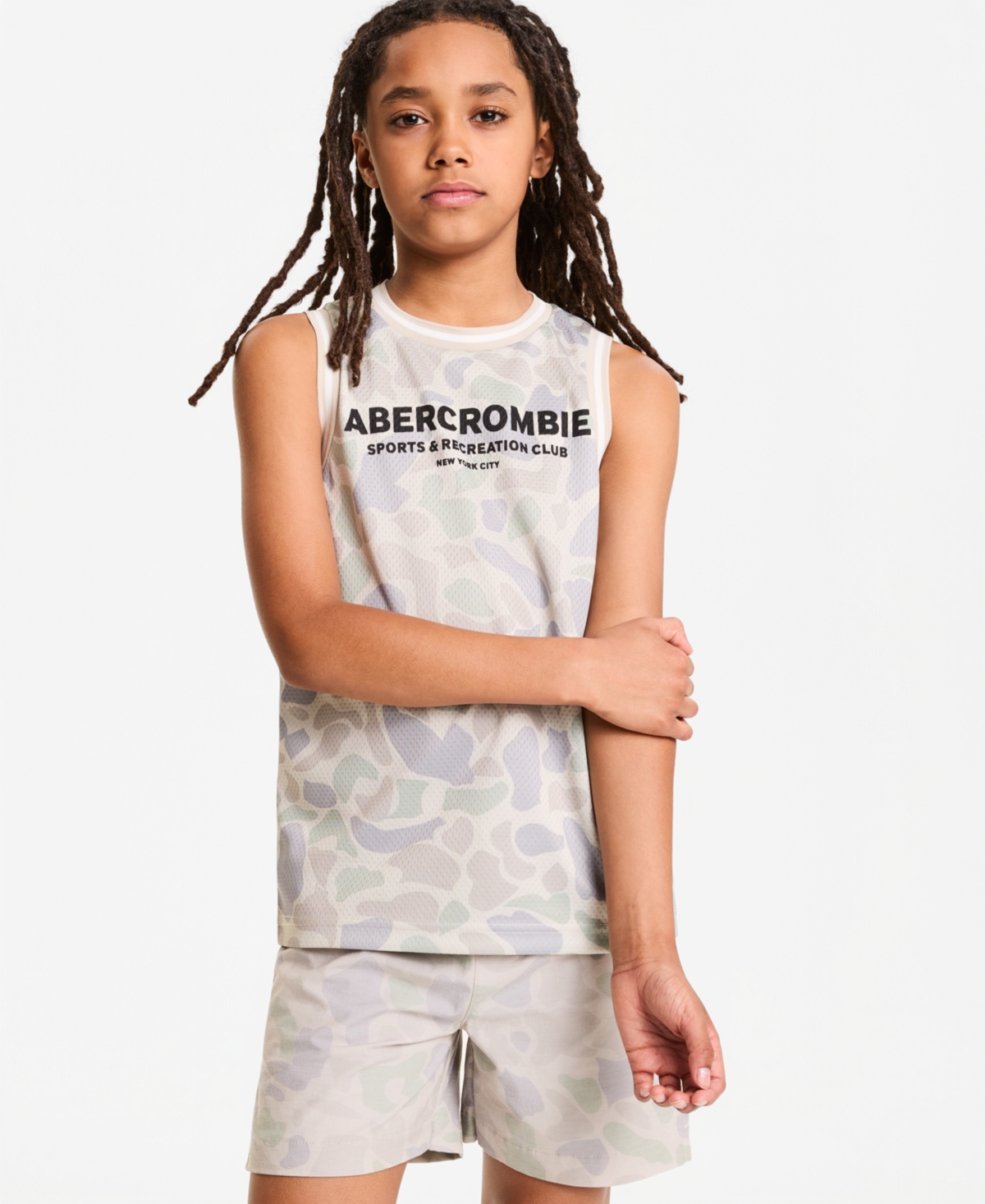Click here for abercrombie kids Boys 5-18 Mesh Tank Top - Light D... prices