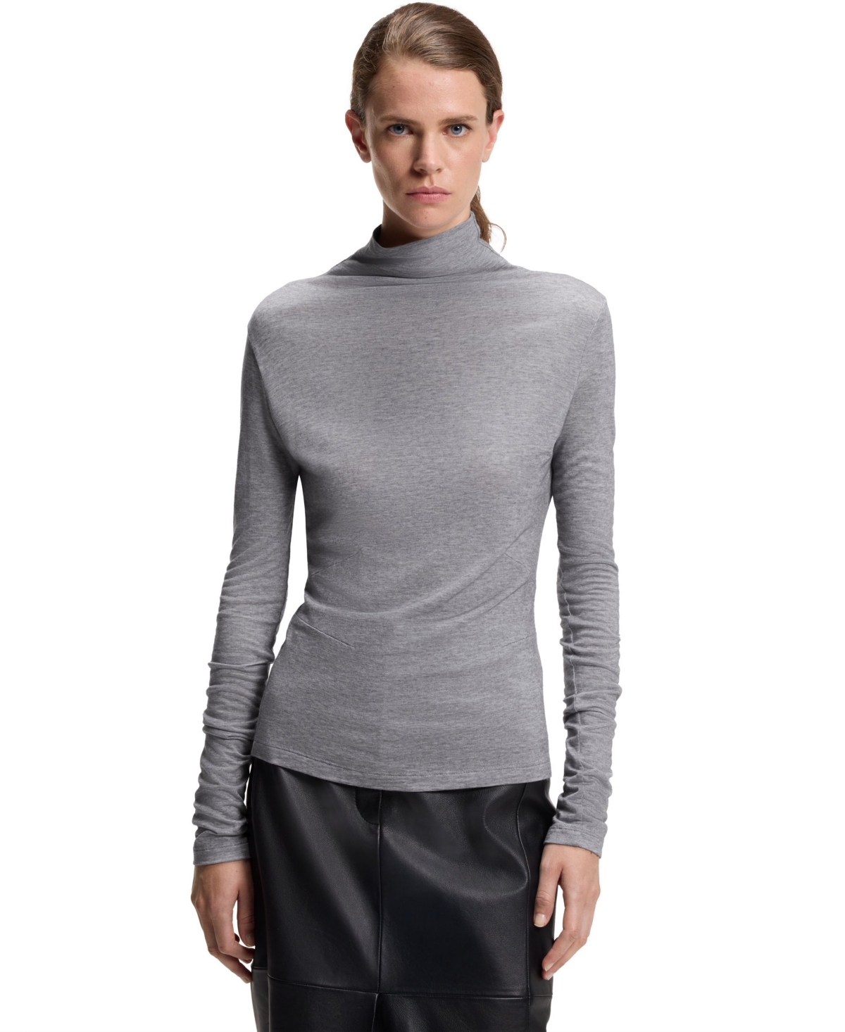 Click here for Boss by Hugo Boss Womens High-Neck Top In Soft Jer... prices