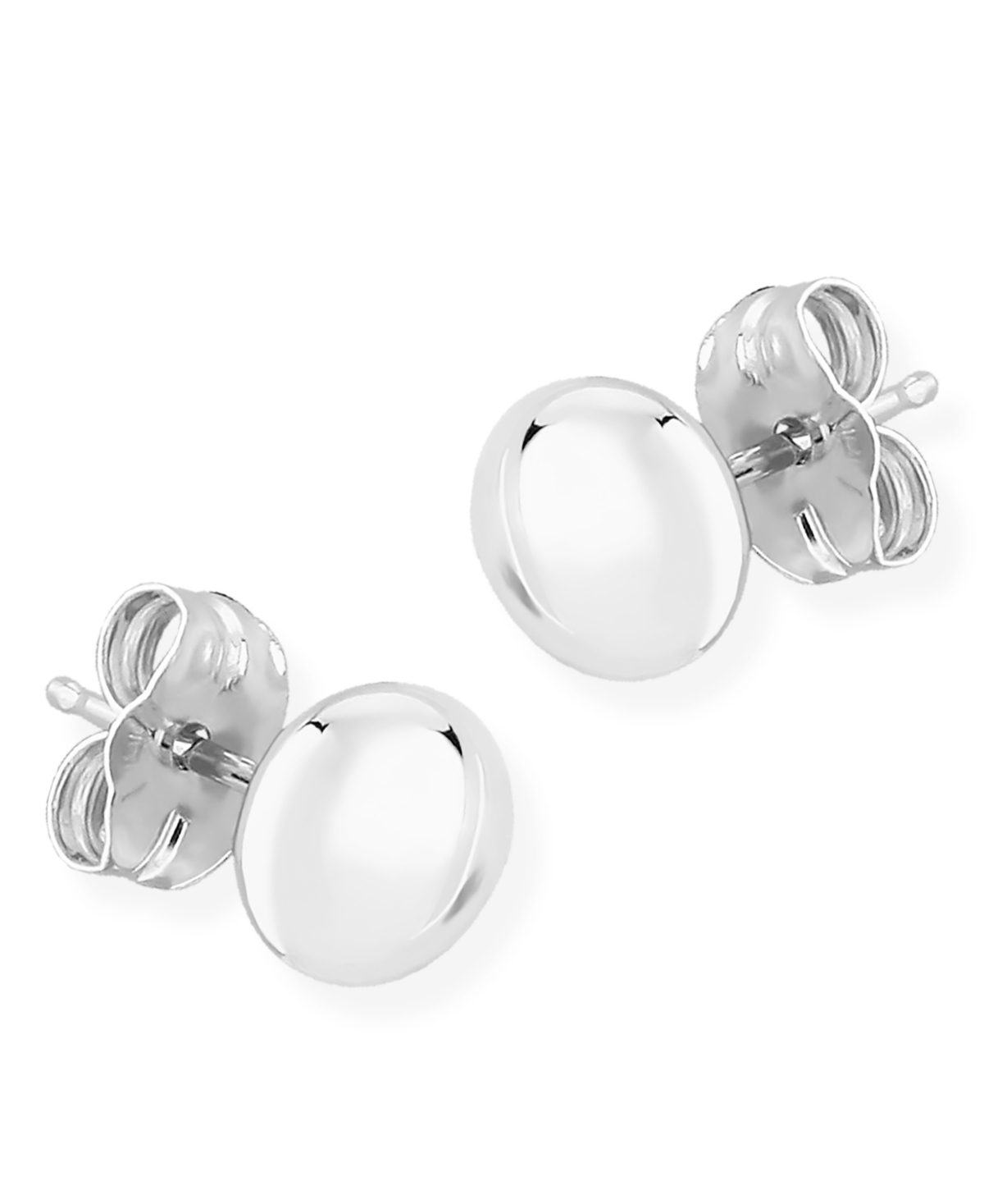 Click here for 14k Gold Earrings  Flat Ball Stud (5mm) - White Go... prices