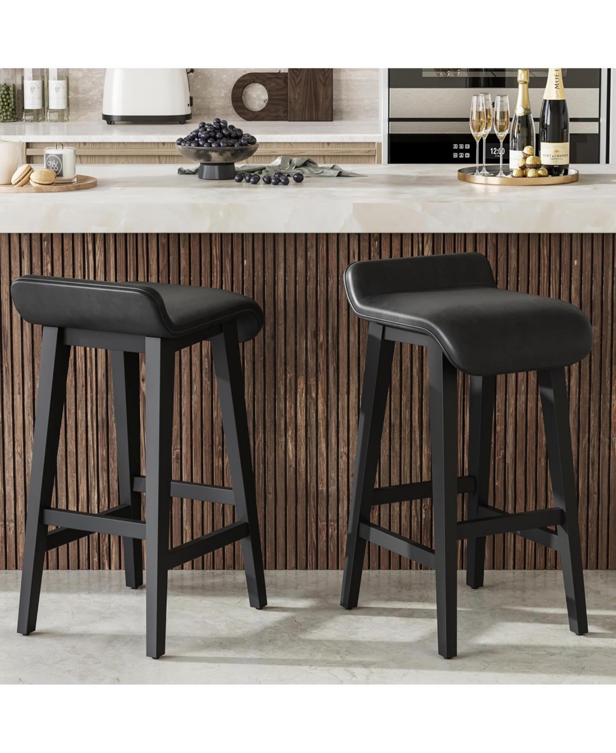 Click here for gaomon Bar Stools Set of 2  Modern Upholstered Kit... prices