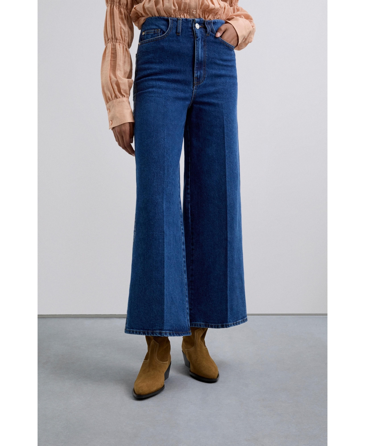 Click here for Scalpers Womens Culotte Denim Pants - Open blue prices