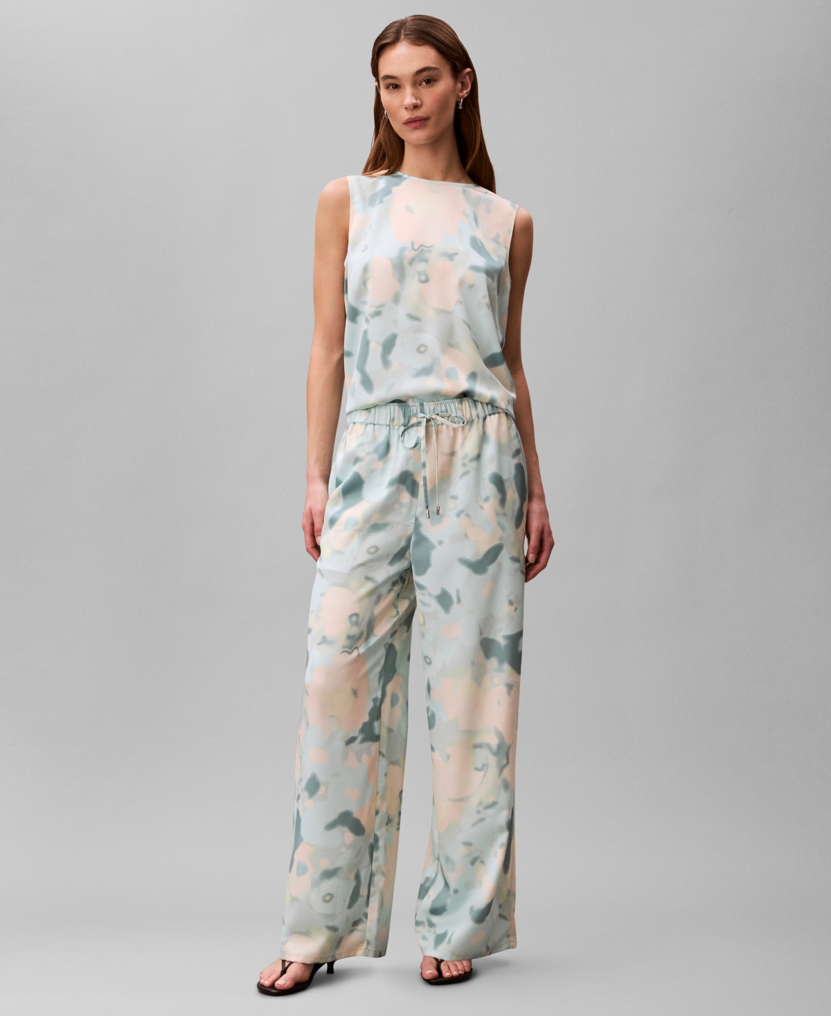 Click here for Calvin Klein Womens High-Rise Straight-Fit Wide-Le... prices