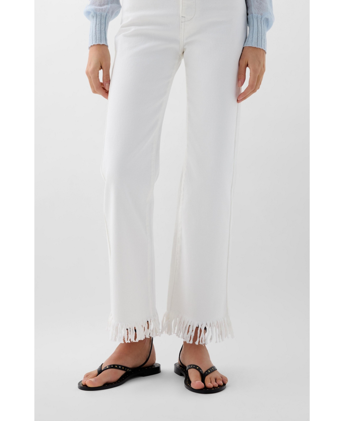 Click here for Scalpers Womens Rivet Shell Denim Pant - Offwhite prices