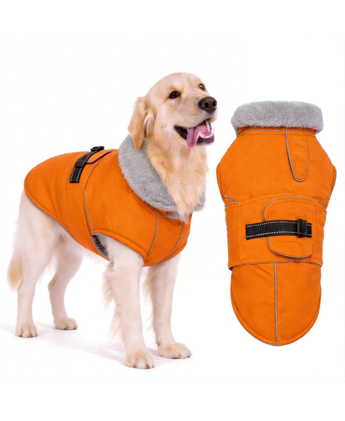 Click here for Aronkl Reflective Waterproof Dog Jacket with Fur C... prices