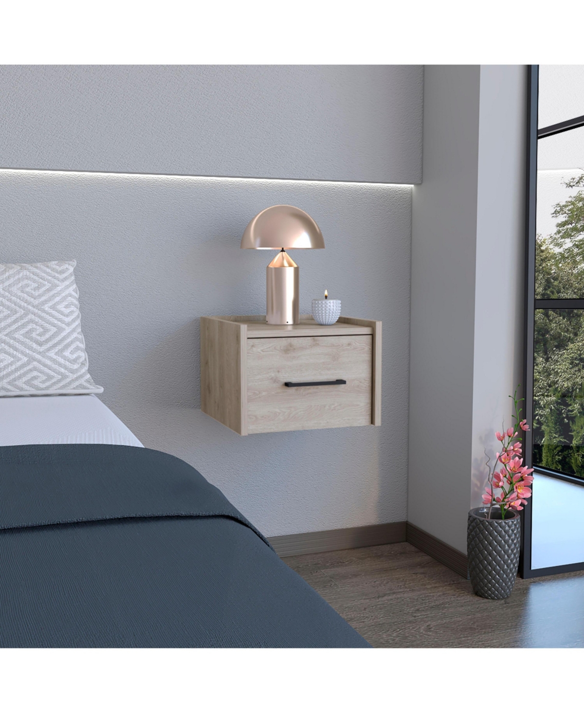 Click here for flynama Elegant Modern Wooden Nightstand with Stor... prices