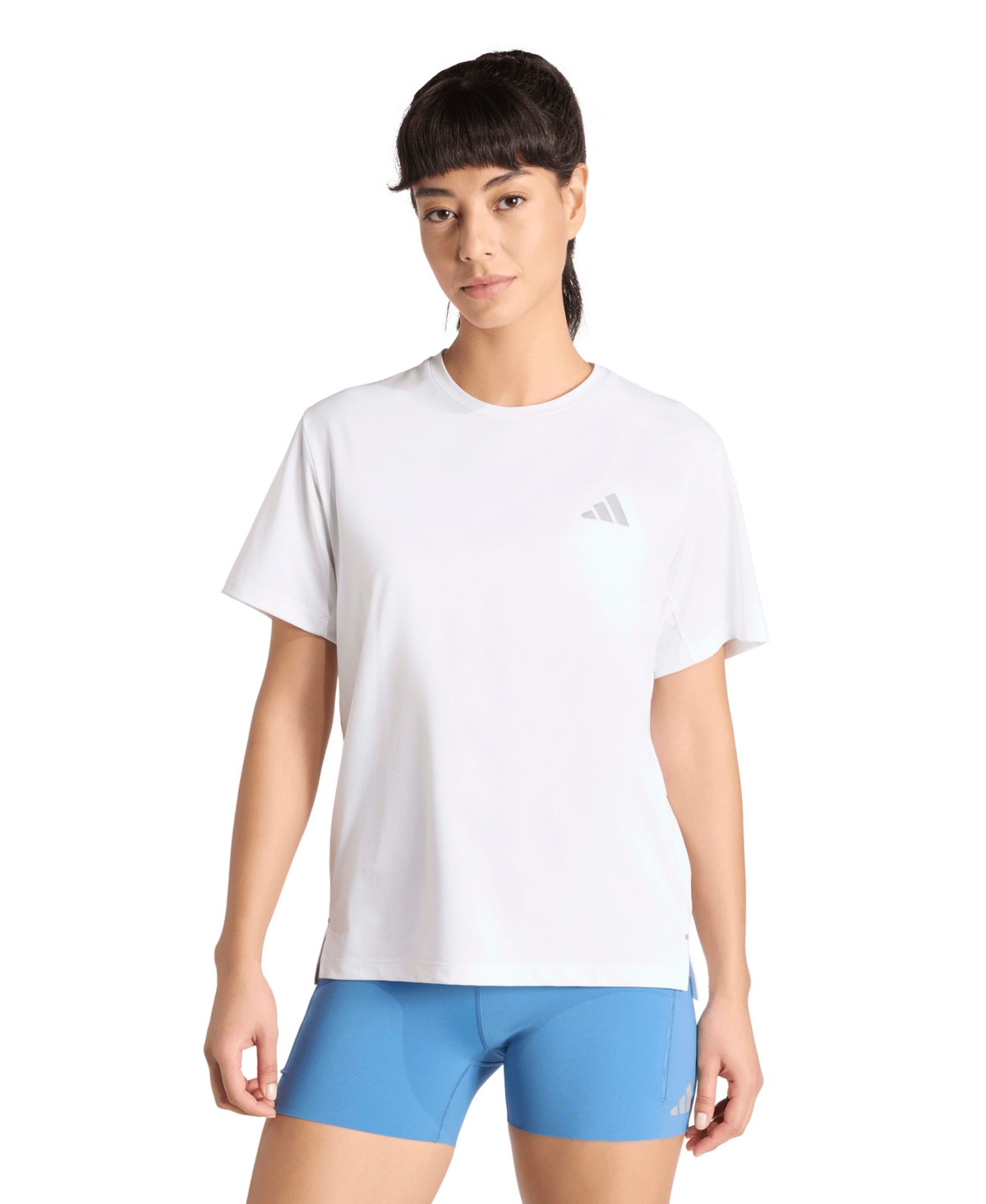 Click here for adidas Womens Crewneck Short-Sleeve T-Shirt - Whit... prices
