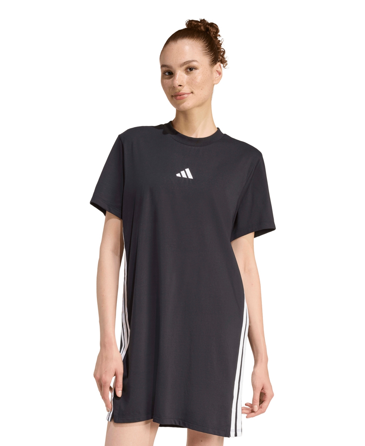 Click here for adidas Womens 3-Stripes Crewneck T-Shirt Dress - B... prices