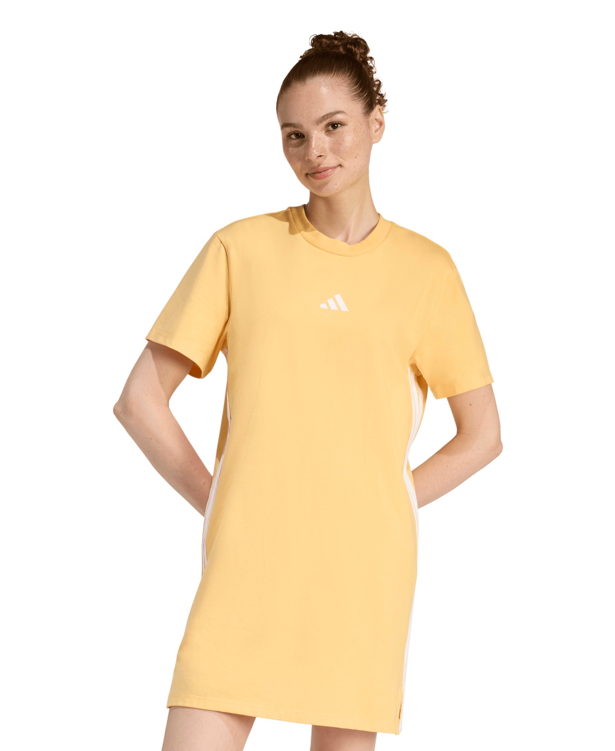 Click here for adidas Womens 3-Stripes Crewneck T-Shirt Dress - S... prices