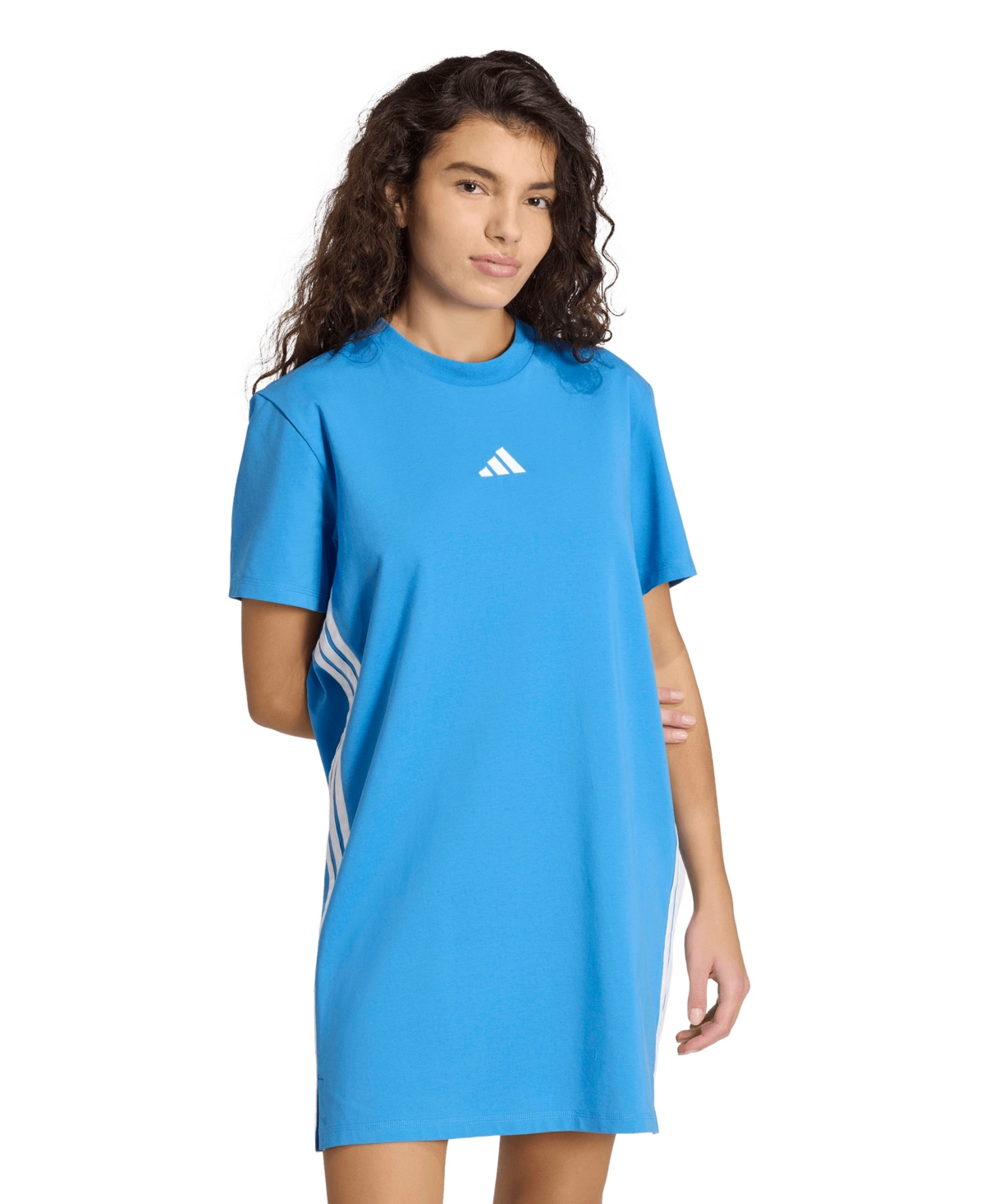 Click here for adidas Womens 3-Stripes Crewneck T-Shirt Dress - R... prices