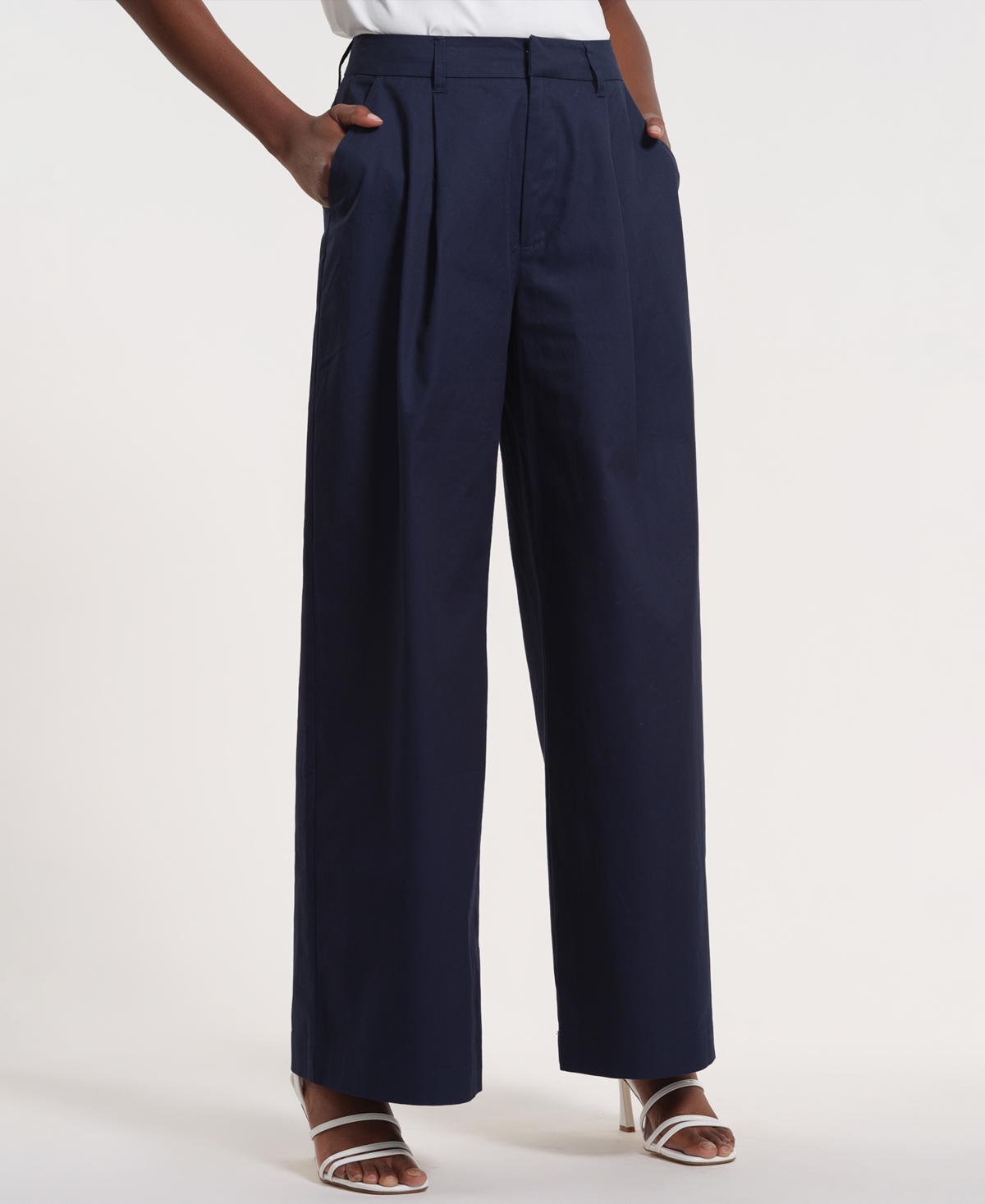 Click here for Isaac Mizrahi Womens Wide-Leg Pants - Navy prices