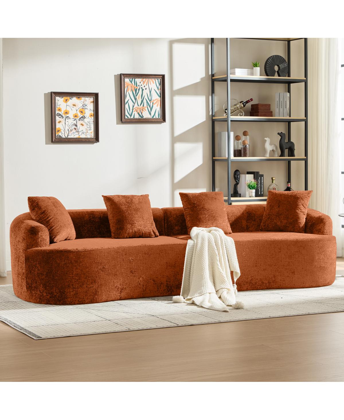Click here for Streamdale Furniture Curved Loveseat with 3 Pillow... prices