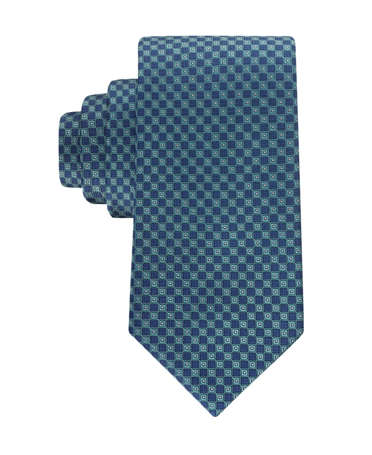 Click here for Tommy Hilfiger Mens Barrington Neat Tie - Navy/aqu... prices