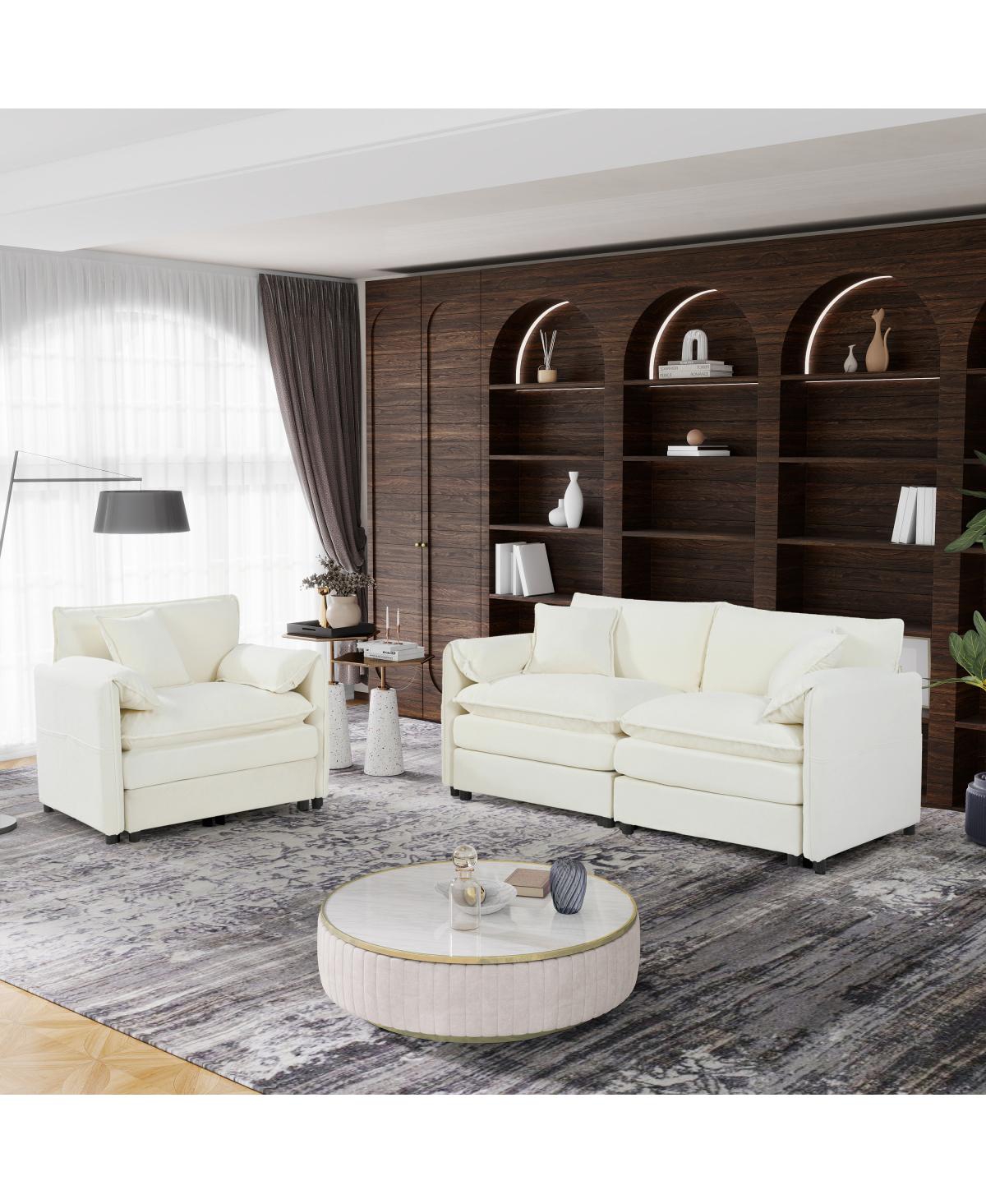 Click here for Streamdale Furniture Luxury 2-Piece Chenille Cloud... prices