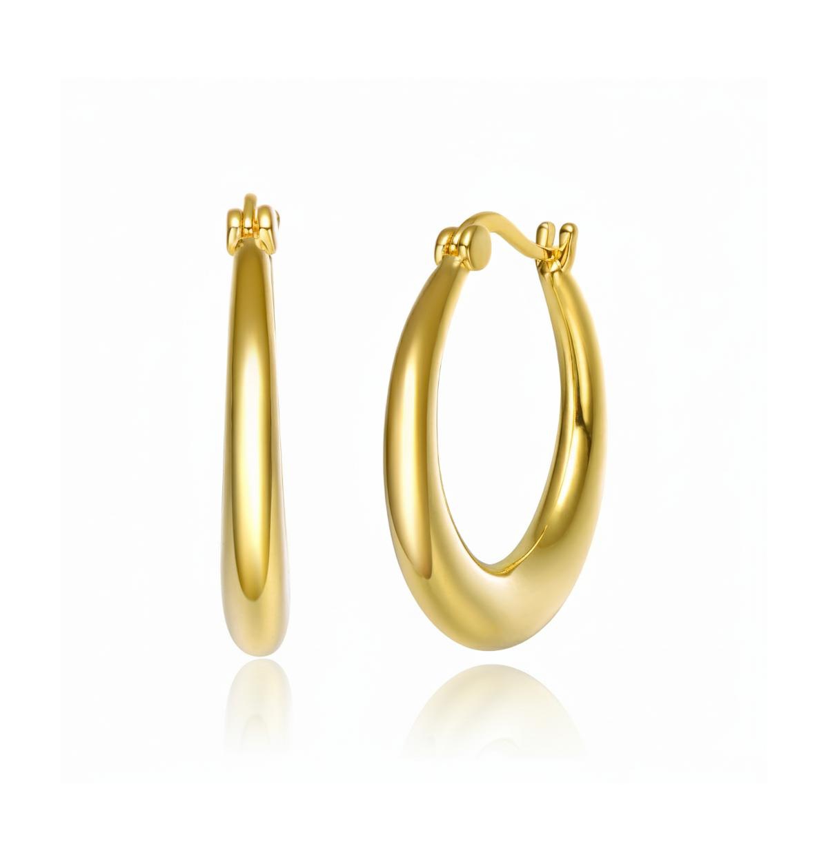 Click here for 14K Gold Plated Large Hoop Earrings - Gold prices