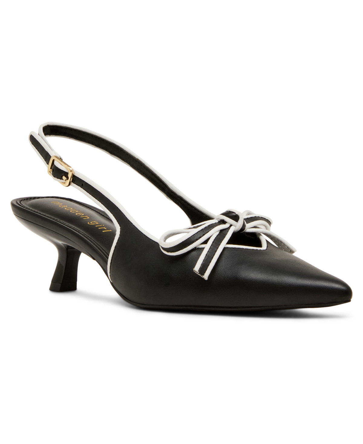 Click here for Madden Girl Womens Kenny Bow Slingback Pumps - Bla... prices