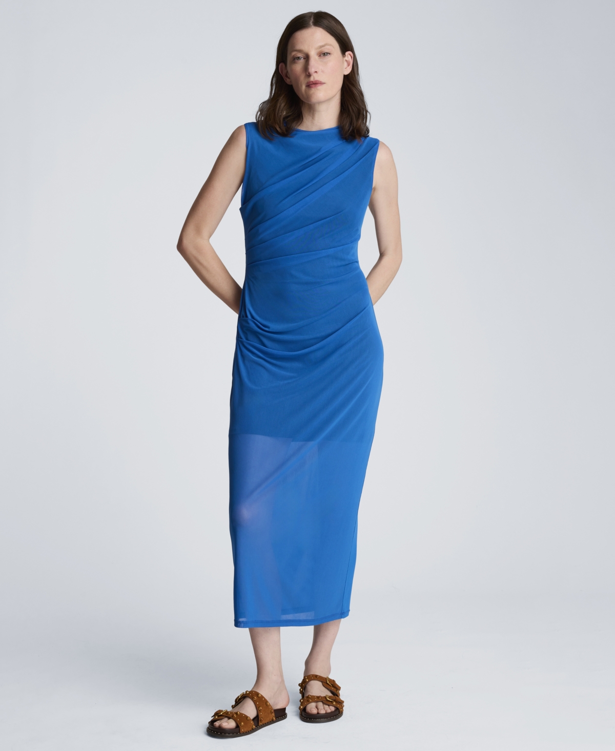 Click here for Kenneth Cole Womens Draped Detailed Modern Midi Dr... prices