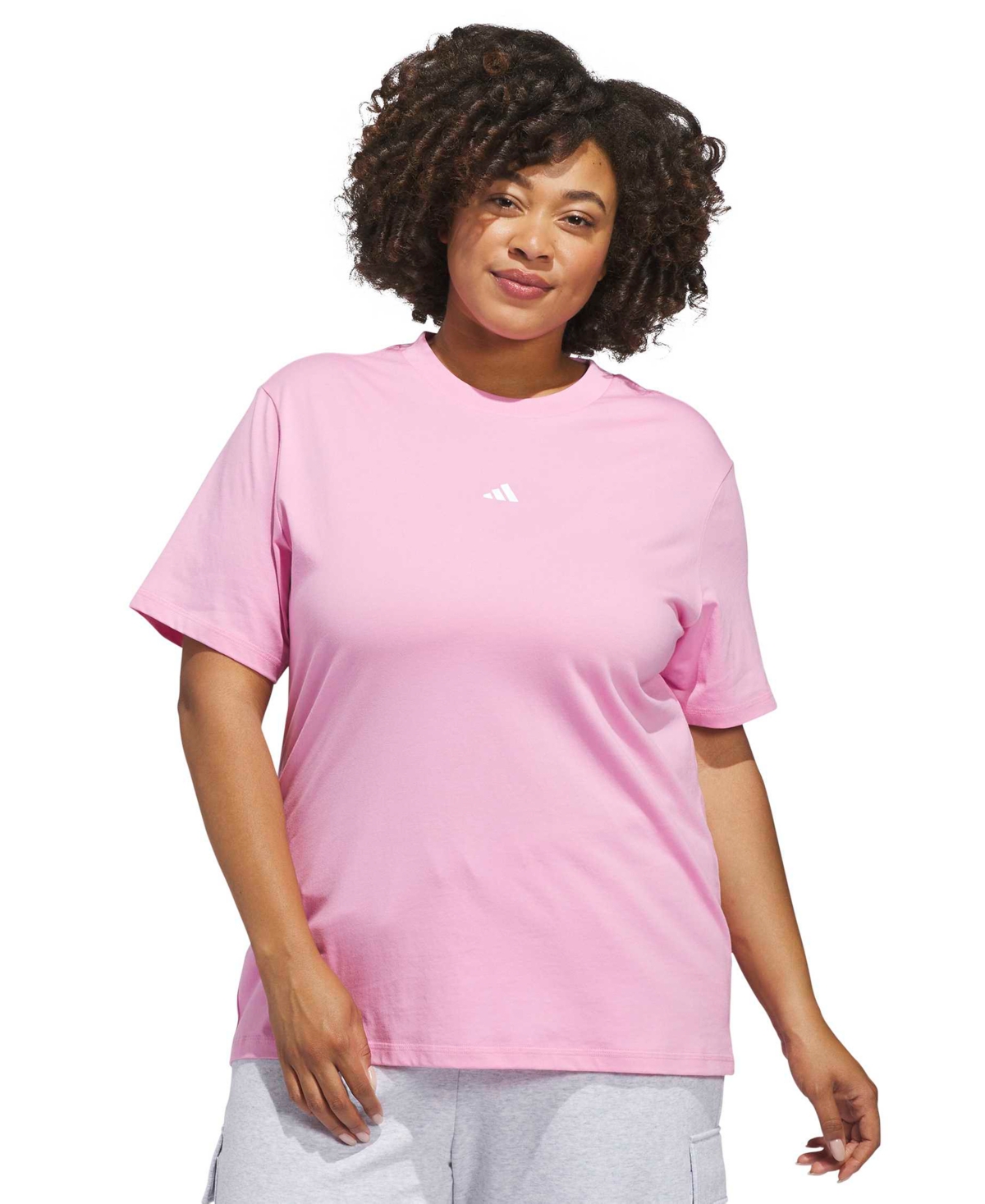 Click here for adidas Plus Size Essentials Logo T-Shirt - St Trop... prices