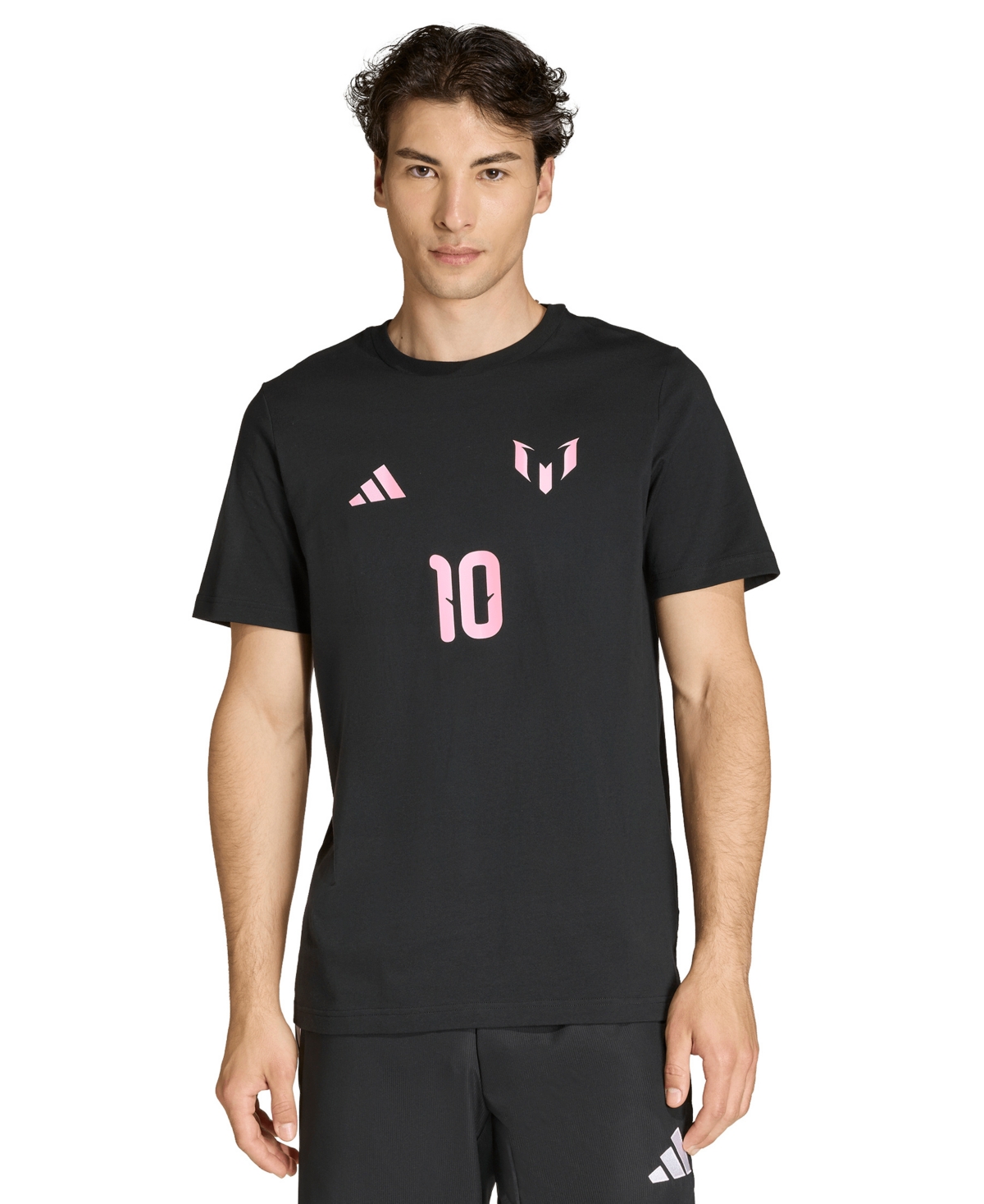 Click here for adidas Mens Messi Crewneck T-Shirt - Black/Pink prices