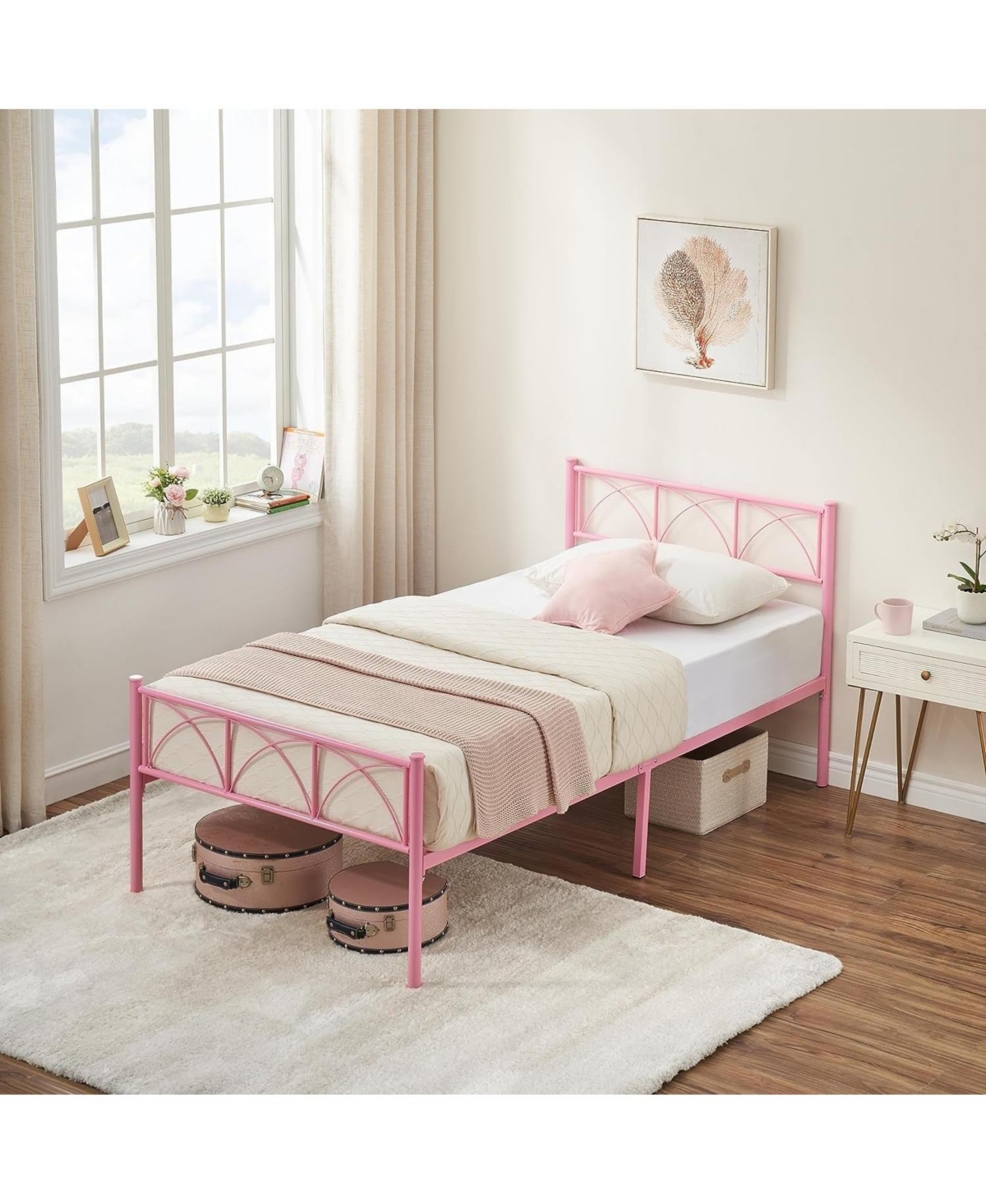 Click here for gaomon Twin Bed Frame with Headboard and Footboard... prices