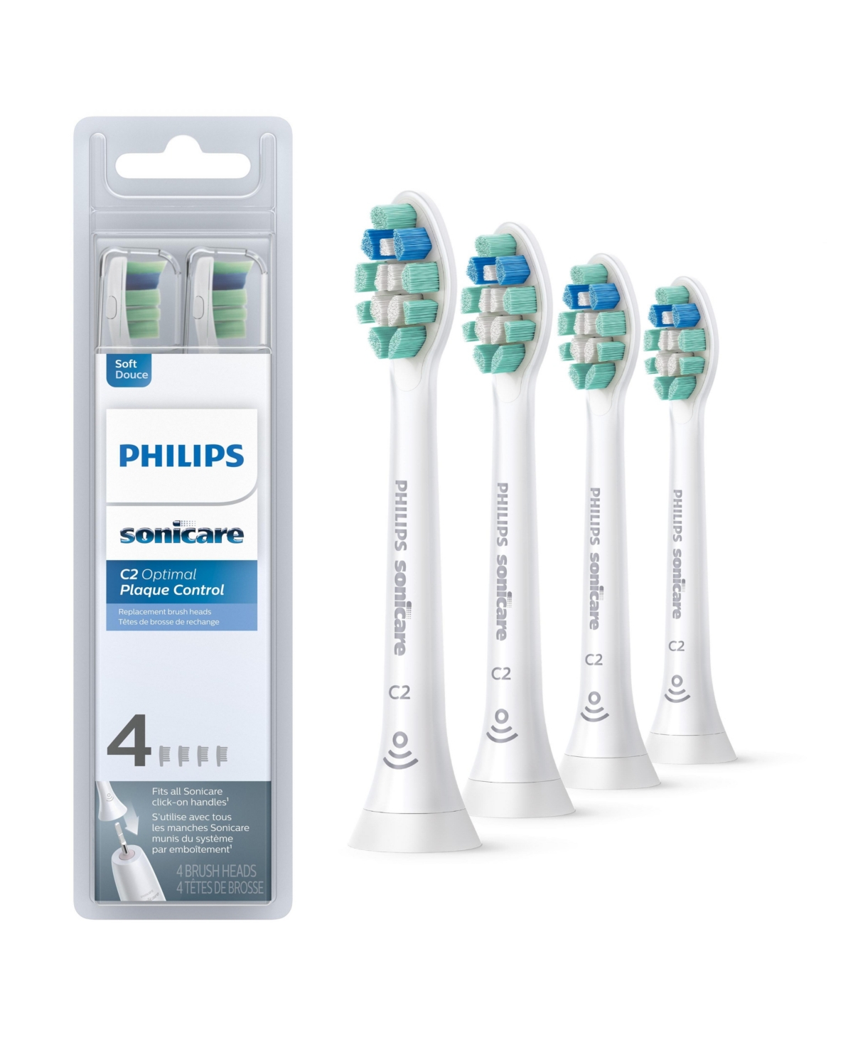 Click here for Philips Sonicare Optimal 4pk Plaque - White prices