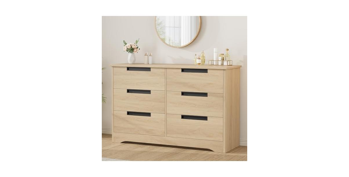 Click here for gaomon 6 Drawer Dresser for Bedroom  Natural Moder... prices